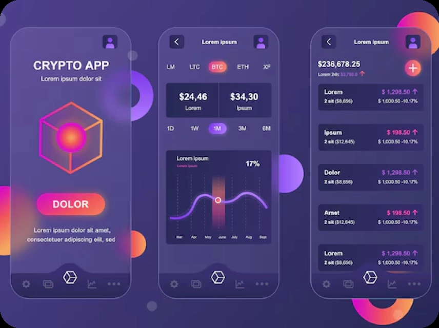 Best 33 Crypto UI Design Color Palettes | Octet Design Labs
