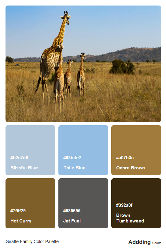 Giraffe Colour Palette