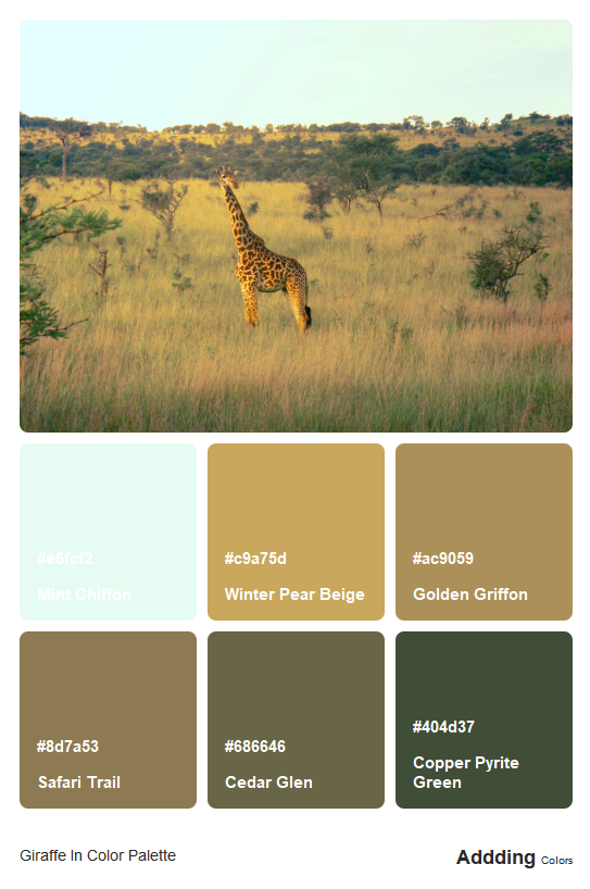 Giraffe Colour Palette