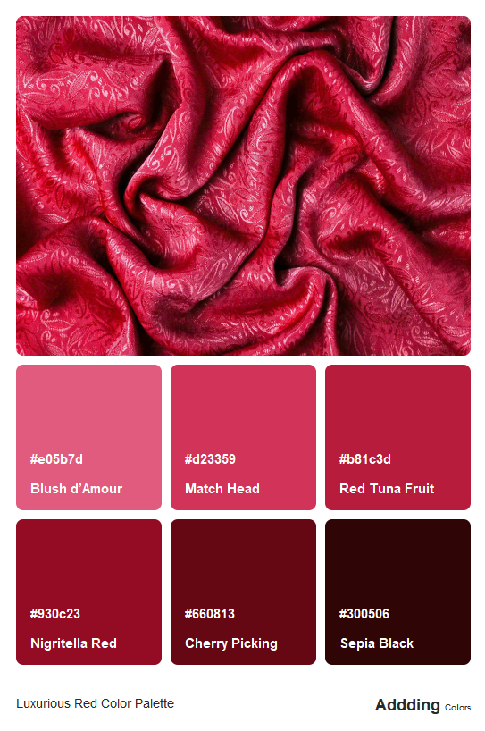 Pure Red Color Palette