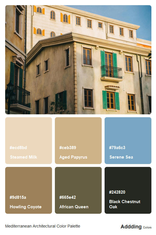 Mediterranean Palette Html Colors