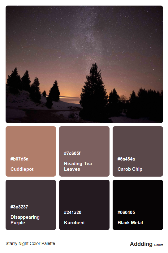 Starry Night Colour Palette