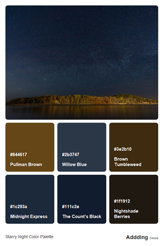 Starry Night Colour Palette