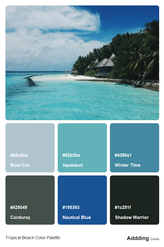 Beach Color Palette Names