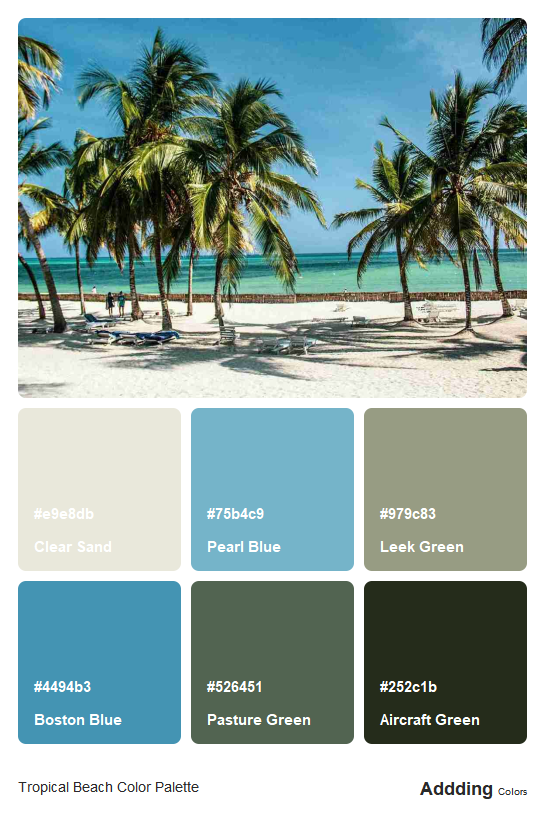 Beach Color Palette Names