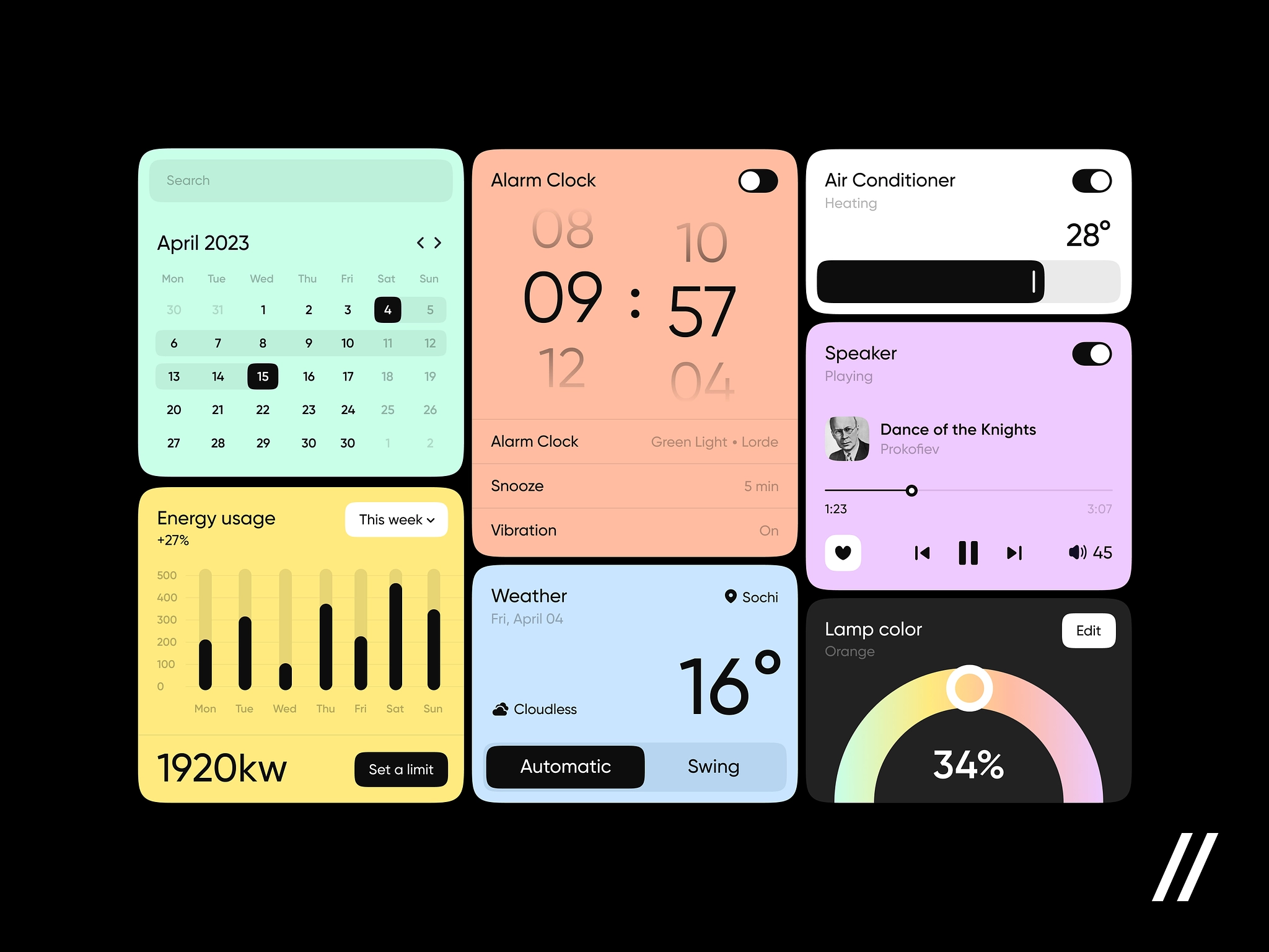 Calendar widgets Color Palette, Combinations & Schemes | Octet Design Labs