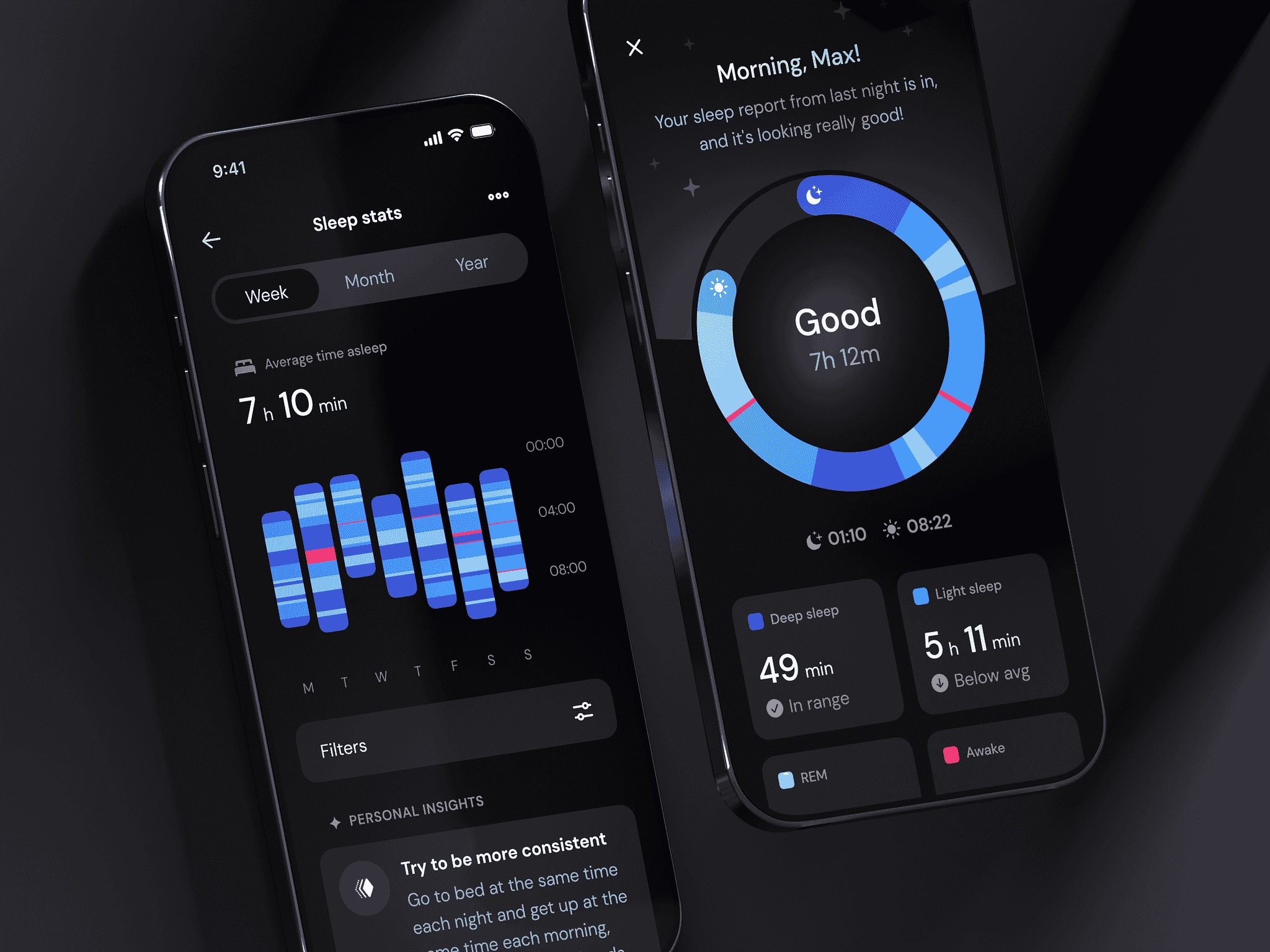 Sleep tracking Color Palette, Combinations & Schemes | Octet Design Labs