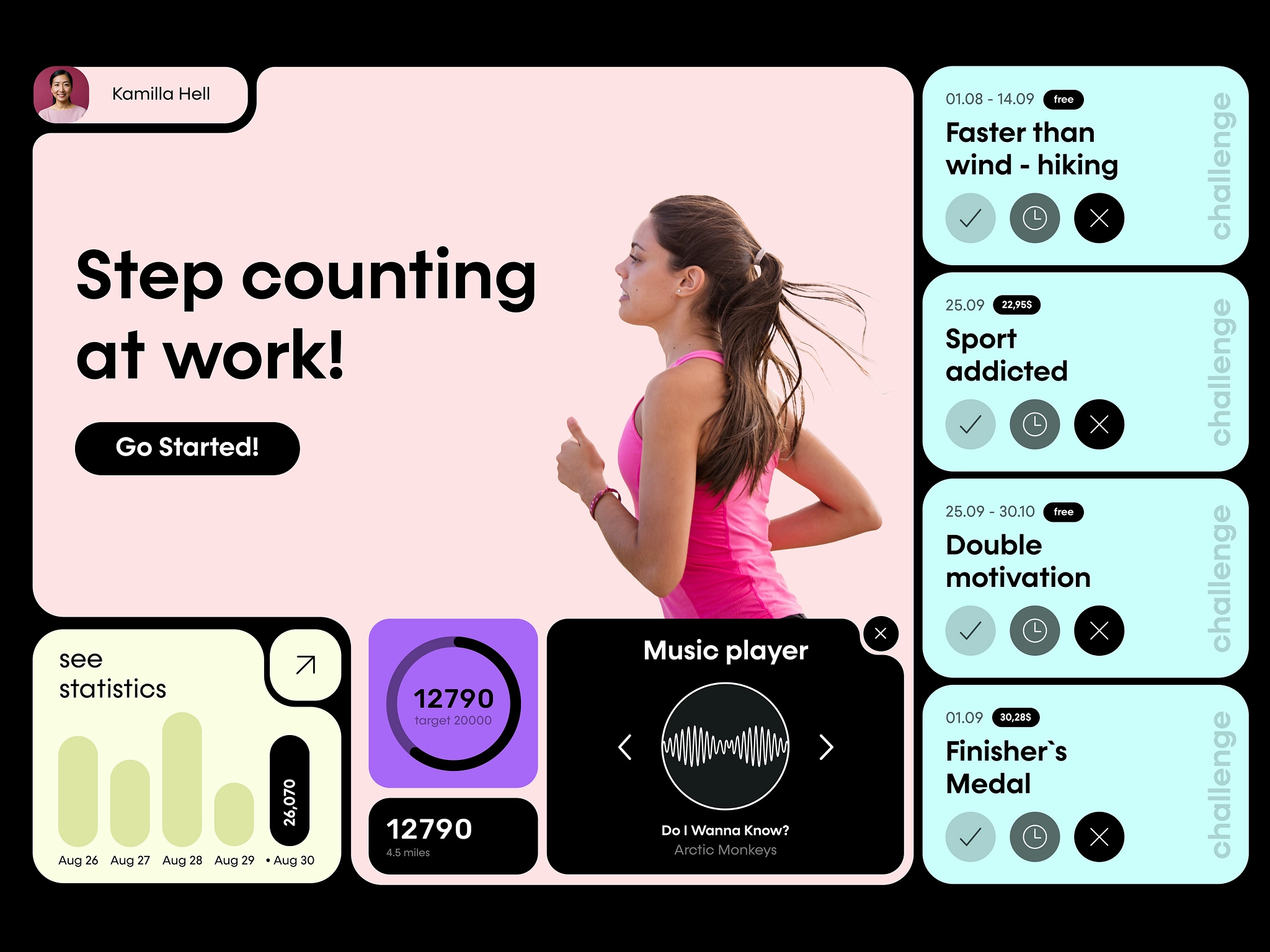 Step counter Color Palette, Combinations & Schemes | Octet Design Labs